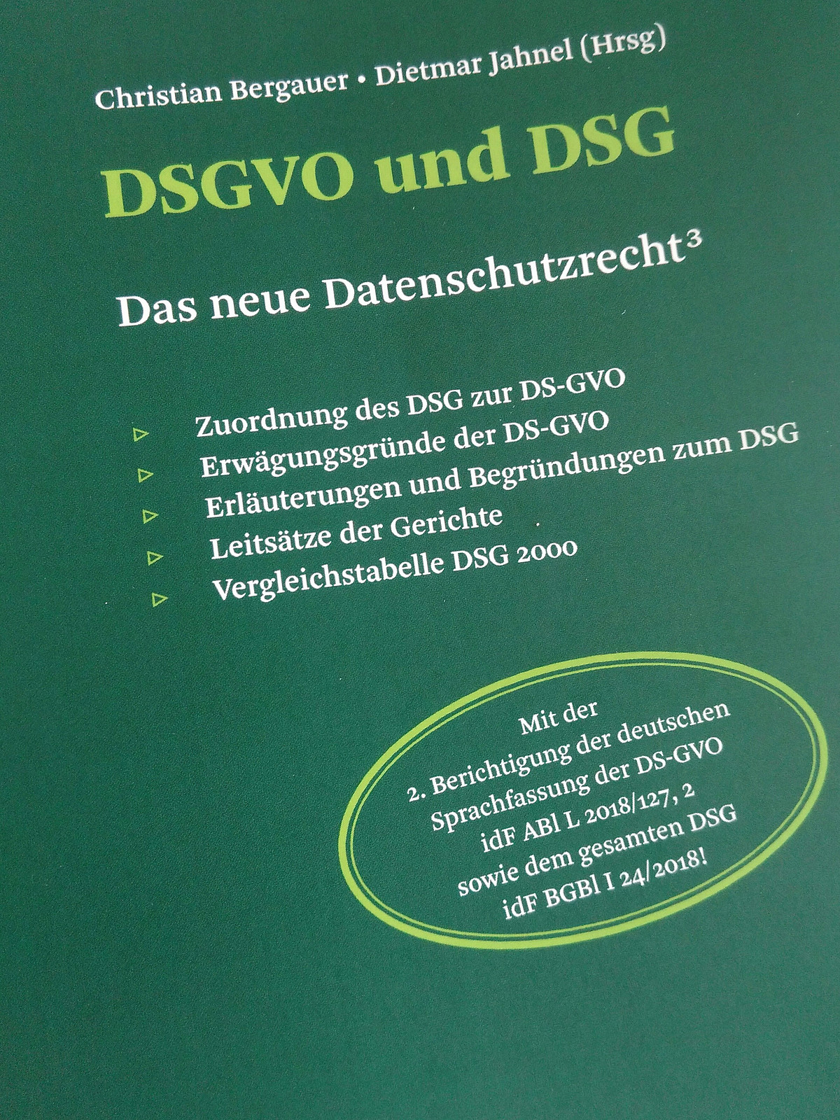 Neuerscheinung: DSGVO und DSG - Das neue Datenschutzrecht als erweiterte Textausgabe in 3 ...